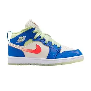 JORDAN  1 Mid Se Ps 'game Royal Barely Volt Infrared 23 Pale Ivory' Blue