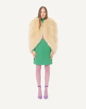 Valentino Garavani Short Dress In Crispy Light Wool