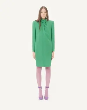Valentino Garavani Short Dress In Crispy Light Wool
