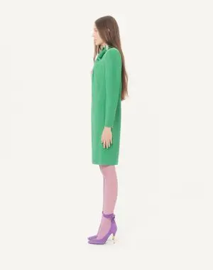 Valentino Garavani Short Dress In Crispy Light Wool