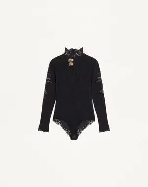 Valentino Garavani Jersey Bodysuit With Lace