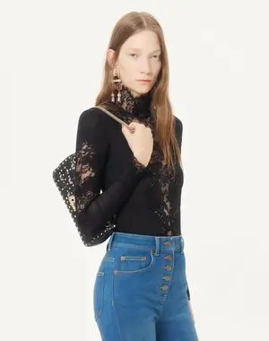 Valentino Garavani Jersey Bodysuit With Lace