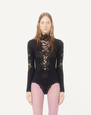 Valentino Garavani Jersey Bodysuit With Lace