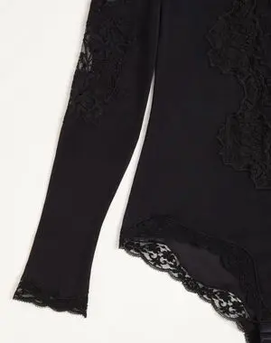 Valentino Garavani Jersey Bodysuit With Lace
