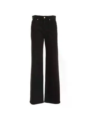 Just Cavalli Logo-patch Wide-leg Jeans - Black