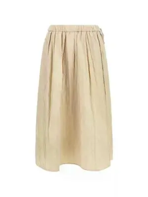 Max Mara Bow-detail Midi Skirt - Neutrals