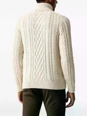 JOOP! Cable-knit Roll-neck Sweater - Neutrals