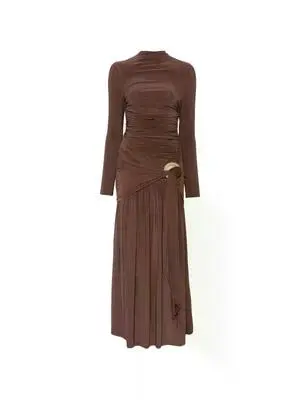 Aje Selah Gathered Jersey Maxi Dress - Brown
