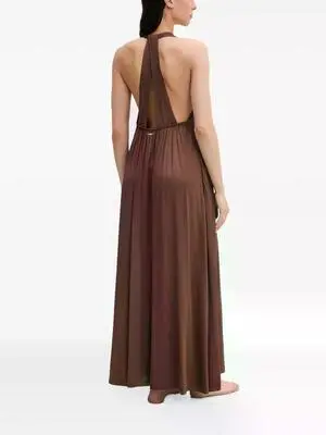 Liu Jo Halterneck Backless Beach Dress - Brown