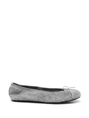 Gimaguas Bow-detail Felt Ballet Flats