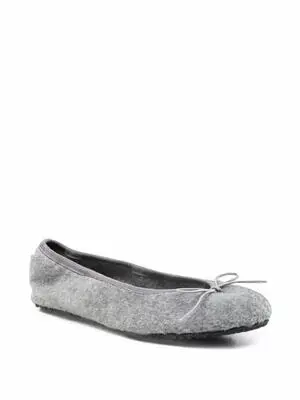 Gimaguas Bow-detail Felt Ballet Flats