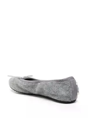 Gimaguas Bow-detail Felt Ballet Flats