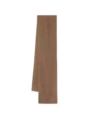 JOOP! Ribbed-knit Beanie Hat And Scarf - Brown