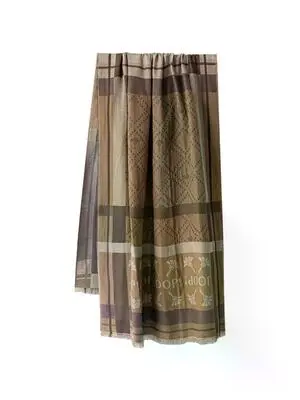 JOOP! Cornflower Logo-print Fringed Scarf - Brown