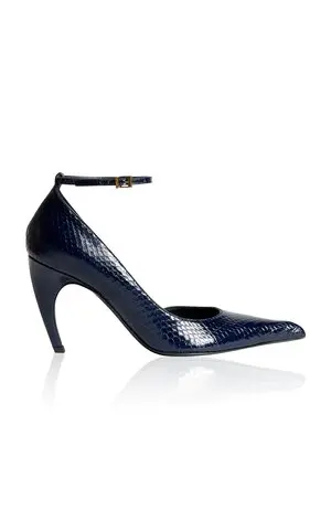 Khaite Gilda Ankle Strap Pump 85 Navy