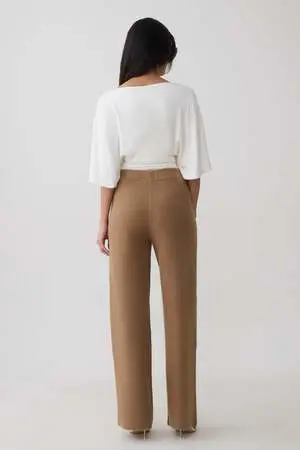 Meshki Brittany Pleat Front Knit Pants