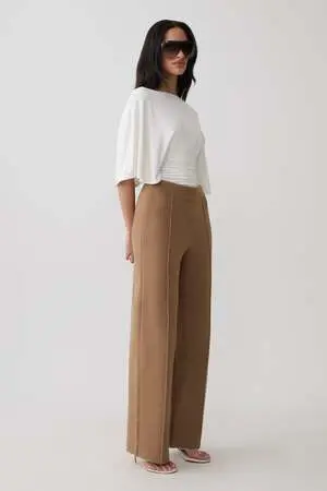 Meshki Brittany Pleat Front Knit Pants