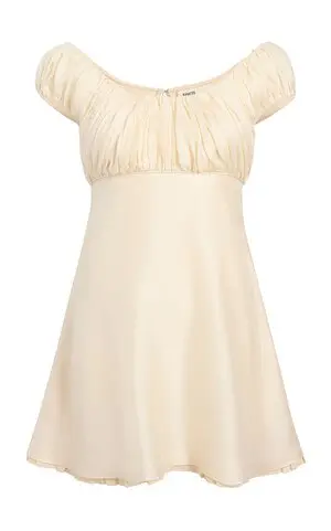 Khaite Jessa Short-sleeve Mini Dress - Ivory