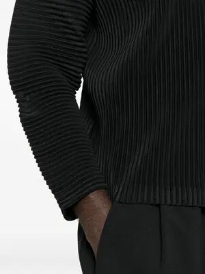 Issey Miyake Pleated Top - Black