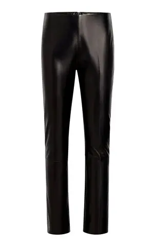 Khaite Finleigh Mid-rise Leather Skinny-leg Pants - Black