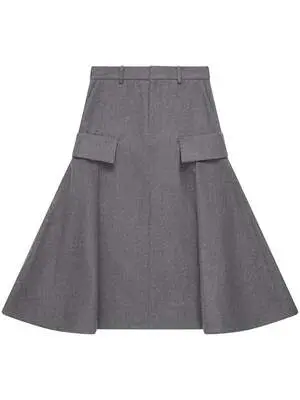 Sacai A-line Cargo Skirt - Grey