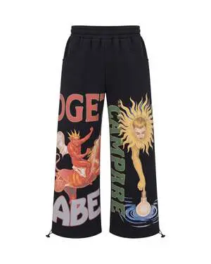 PDF Graphic Wide-leg Trousers