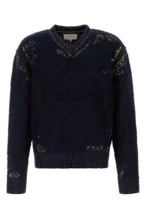 MAISON MARGIELA Navy Cotton Blend Sweater Mini