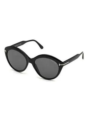 TOM FORD Ft0763-f Sunglasses Shiny Black / Smoke