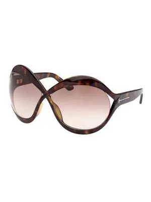 TOM FORD Ft0902 Sunglasses Dark Havana / Gradient Brown - Default