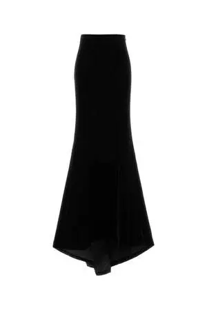Costarellos Silk-blend Draped Midi Skirt - Black