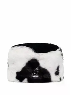KANGOL Cow-print Faux-fur Bucket Hat - Black