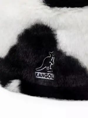 KANGOL Cow-print Faux-fur Bucket Hat