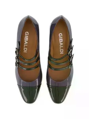 GIBALDI Martina Triple-strap Patent-leather Pumps