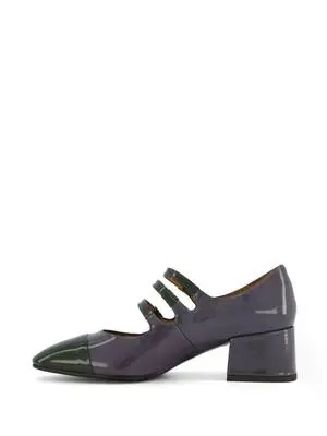 GIBALDI Martina Triple-strap Patent-leather Pumps