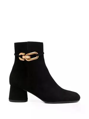 BALDININI Chain-link Suede Boots - Black