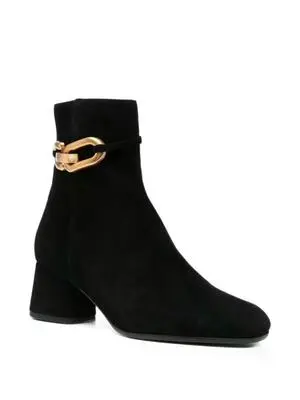BALDININI Chain-link Suede Boots - Black