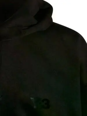 Y3 Logo-print Velvet Hoodie