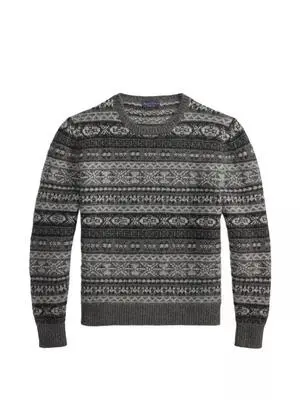 Ralph Lauren Purple Label Fair Isle Sweater - Grey