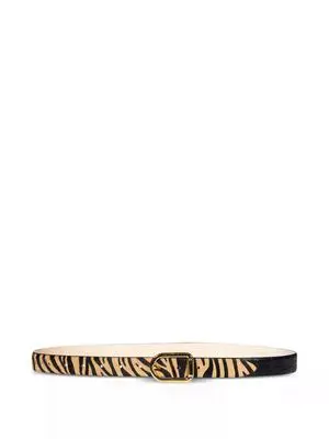 DEHANCHE Mija Zebra-print Belt - Neutrals