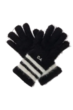 Y3 Logo Gloves - Black