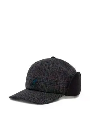KANGOL Check Ear-flap Cap - Grey