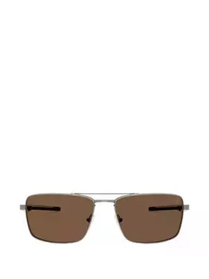 SCUDERIA FERRARI Double-bridge Rectangle-frame Sunglasses - Silver