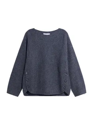 Gerard Darel Ribbed Merino Alpaca Sculpted Pullover