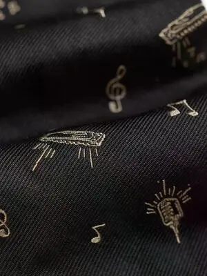Ralph Lauren Musical-motif Silk Tie - Black