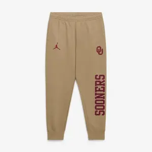 JORDAN BRAND Oklahoma Sooners Primetime Club Fleece Joggers - Beige