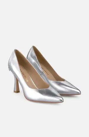 ALMA EN PENA Pointed Toe Stiletto Shoe - Silver