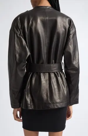 Versace Floridiana Leather Jacket