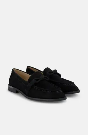 ALMA EN PENA Loafer Knot Detail - Black