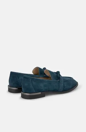 ALMA EN PENA Loafer Knot Detail - Navy