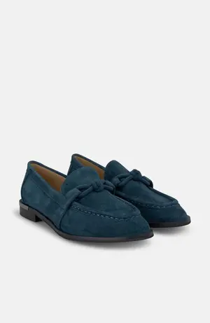 ALMA EN PENA Loafer Knot Detail - Navy